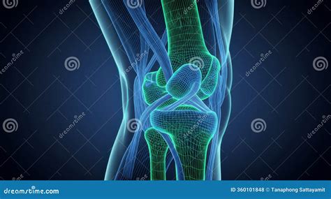 Human Knee Joint Anatomy Detailed 3d Model Of A Human Knee Joint