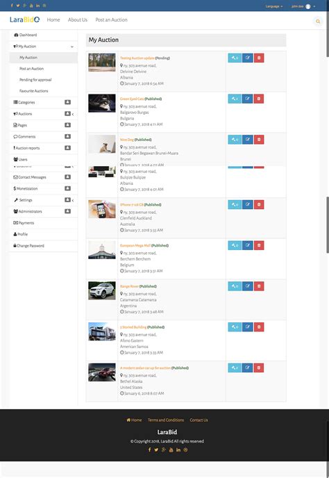 Larabid A Laravel Php Auction Script Themeqx