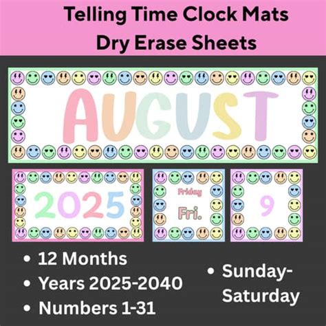 Classroom Calendar Set Months Days Weeks And Years Decor By Inspired By Mlg