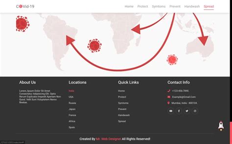 How To Make Responsive Covid 19 Website Using HTML Rocoderes