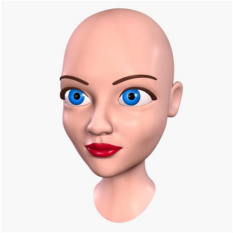 Cartoon Woman Head 3d Model Ad Woman Cartoon Model Head Rar File