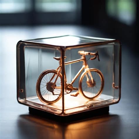 Premium Ai Image A Bicycle Inside A Glass Box As A Showpiece