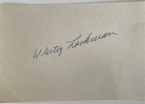Whitey Lockman Original Signature