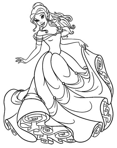 Desenhos Da Princesa Bela Para Colorir Bora Colorir