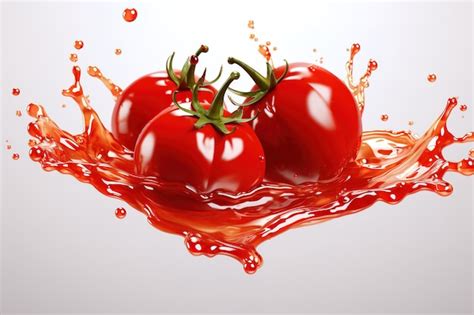 Premium Vector Tomatoes Splash Red Liquid Isolated Realistic 3d Vector