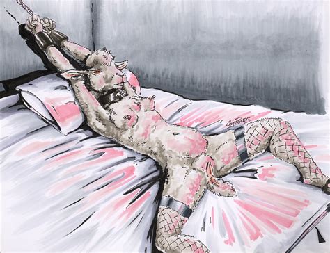 Rule 34 Anthro Bed Bed Sheet Bedding Bondage Bondage Bound Bovid Breasts Caprine Clothing