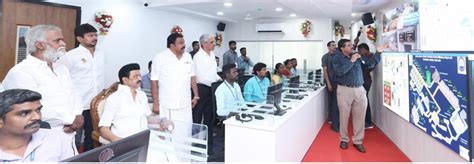 சென்னை குடிநீர் வாரியத்தின் கண்காணிப்பு மற்றும் கட்டுப்பாட்டு மையம் முதல்வர் மு க ஸ்டாலின்