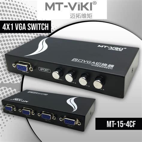 Clearance 4 Port Vga Switch Box Video Selector 4 Input To 1 Output Auto Scaling Shopee