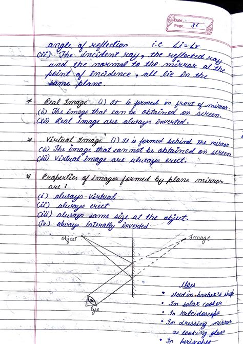 SOLUTION Science Light Reflection And Refraction Handwritten Notes Studypool