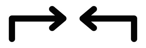 Two Arrows Pointing In Opposite Directions Vector Art At Vecteezy
