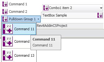 Ribbon Of Revit API 5 Stacked Group And AddStackedItems RevitNetAddinWizard