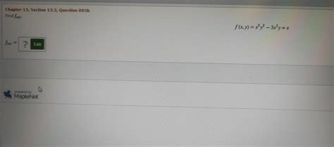 Solved Chapter 13 Section 133 Question 095b Find Fyxy