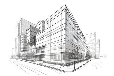 Premium Photo Modern Architecture Building Construction Perspective Design Building Sketch