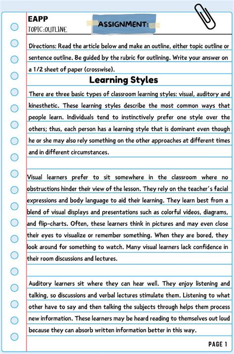 Eapp Topicoutline Assignment Directions Read Studyx