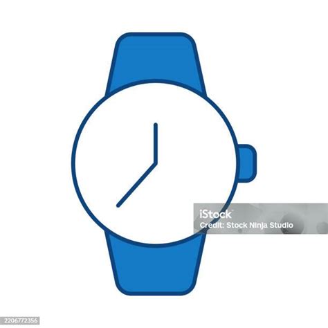 블루 라인 아이콘을 시청하십시오 장치 기술 스마트 장치 Ai 라인 편집 가능한 스트로크 아이콘 0명에 대한 스톡 벡터 아트 및 기타 이미지 Istock