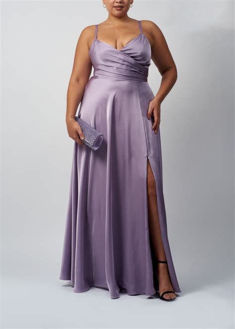 Mascara Mc519307 Sage Plus Size Satin Prom Dress Cargo Clothing