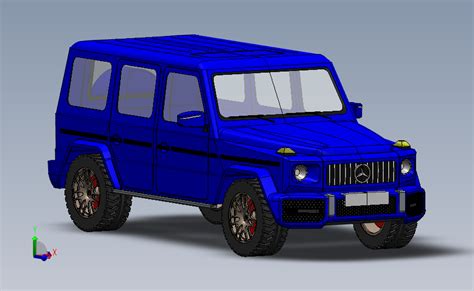 奔驰amg G63吉普车suv汽车 Solidworks 2015 模型图纸下载 懒石网
