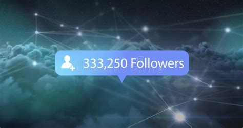 Image Of Blue Social Media Interface Speech Bubble With Followers Text And Numbers Growing Over