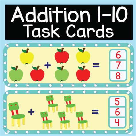 Addition 1 To 10 Fun Task Cards Made By Teachers