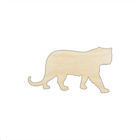 Cougar Wood Craft Shape Laser Cut Out And Unfinished Diy Craft Supply