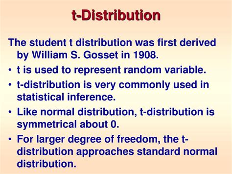 PPT EXCEL FUNCTION T Distribution PowerPoint Presentation Free Download ID