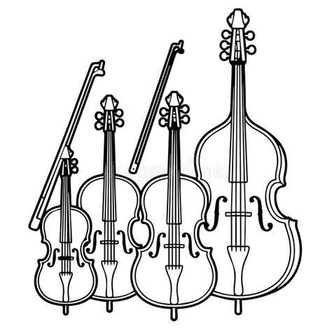 String Instruments Drawing Stock Illustrations 1092 String