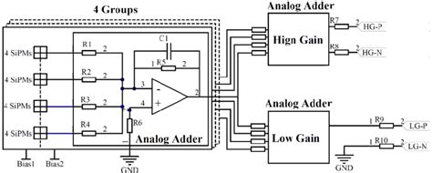 The Conceptual Design Of The Summing Circuit Sipms Are Download Scientific Diagram