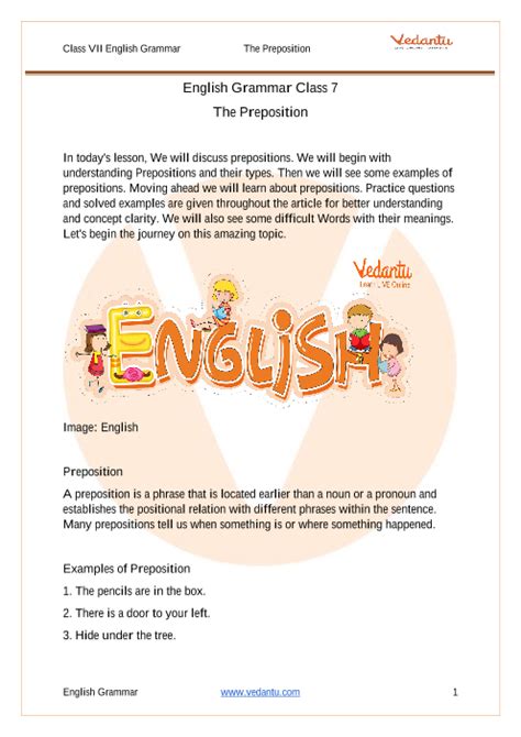 Prepositions Extra 3rd Form Ficha Interactiva