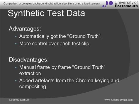 Comparison Of Complex Background Subtraction Algorithms Using A