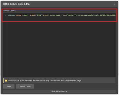 Embed Awesome Table In Webflow Documentation Awesome Table Support