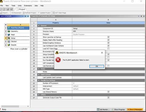 192 Fluent Failed To Start From Workbench