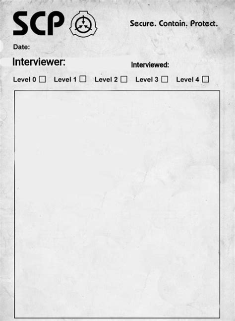 Scp Interview Document Blank Template Imgflip