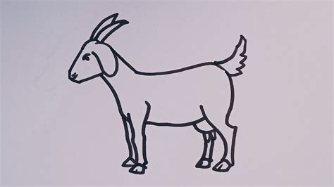 Goat Outline Easy