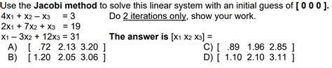 Solved Numerical Methods Question Please Solve Clearly