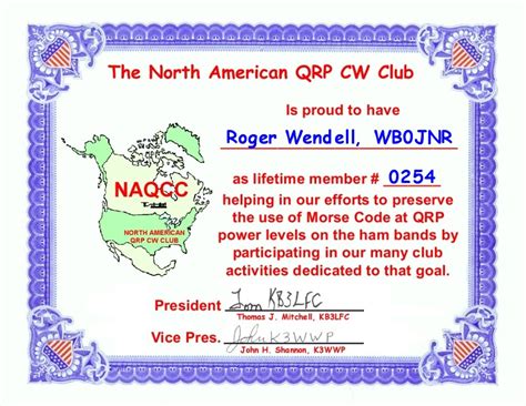 Memberships and Wallpaper by Roger J Wendell WBØJNR WB0JNR