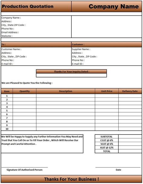 Civil Quotation Format In Excel Download Quotation Format In Excel Artofit