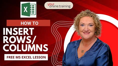 Lesson Excint04 Microsoft Excel Insert Rows And Columns Youtube