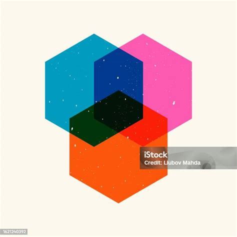 기하학적 요소 리소그래프 효과 미니멀한 단순한 오브제 추상적인 이중톤 모양 리소 프린트 벡터 빈티지 디자인 리소그라프에 대한 스톡 벡터 아트 및 기타 이미지 Istock