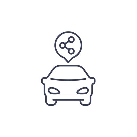 Carsharing Service Icon Line Vector 3005113 Vector Art At Vecteezy