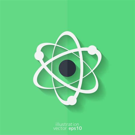 Premium Vector Molecule Atom Icon Flat Design