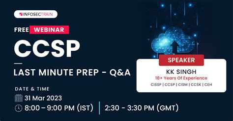 Free Workshop Ccsp Last Minute Prep Qanda Session With Cloud Security Expert