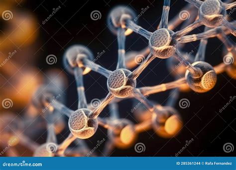 Dna Helix Enlarged Model In Bright Colors And Spots Generative Ai Stock Illustration