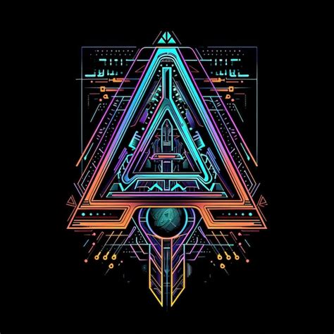 Premium Photo Futuristic Holographic Monogram A Letter Design Modern