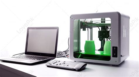 숨막히는 배경 속에서 3d 프린터와 노트북 설정으로 작업 공간을 최적화하세요 설정 배경 작업 3d 배경 작업 설정 배경