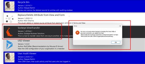Bug Sockeyeviewtransfer Issue · Issue 1187 · Mscrmtoolsxrmtoolbox