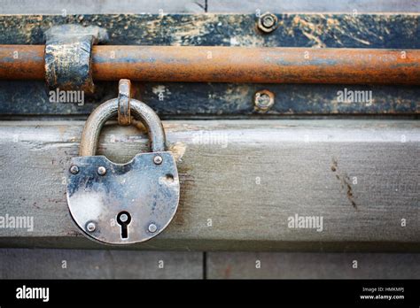 Old Rusty Aged Padlock Outside Stock Photo Alamy