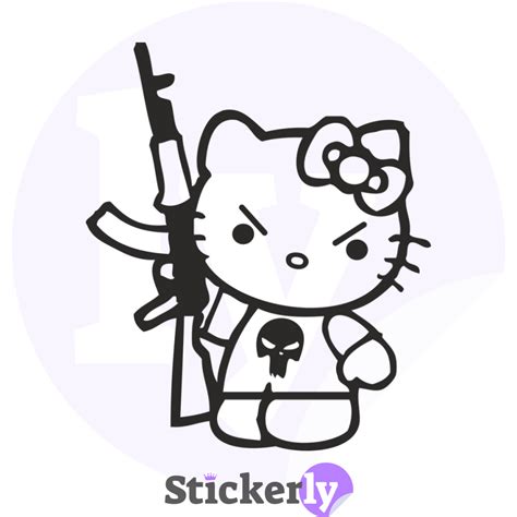 Naklejka Hello Kitty Fuck You Sklep Z Naklejkami Stickerly Pl Stickerly Pl