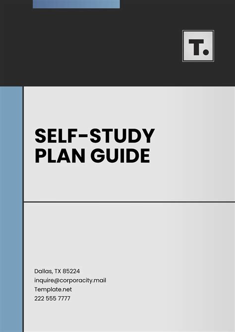 Free Self Study Plan Guide Format Template To Edit Online
