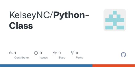Github Kelseyncpython Class