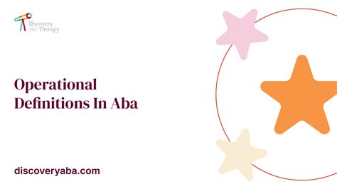 Operational Definitions In Aba Discovery ABA